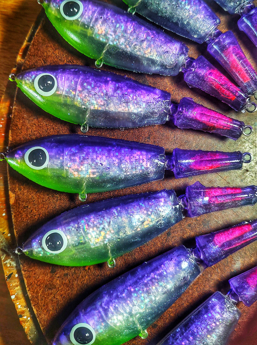 Broken Back Corky - Silver Hologram Purple – Steve's Lures