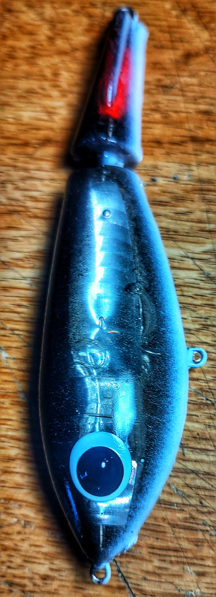 Broken Back Corky - Black Silver Hologram White – Steve's Lures