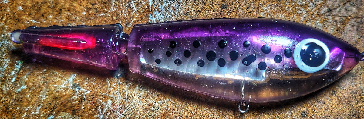 Broken Back Corky - Purple Spots – Steve's Lures